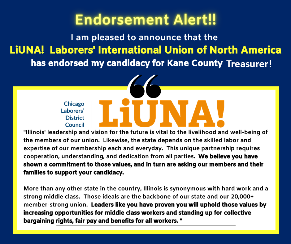 Penny Wegman - Candidate for Kane County Treasurer