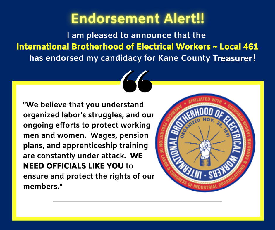 Penny Wegman - Candidate for Kane County Treasurer